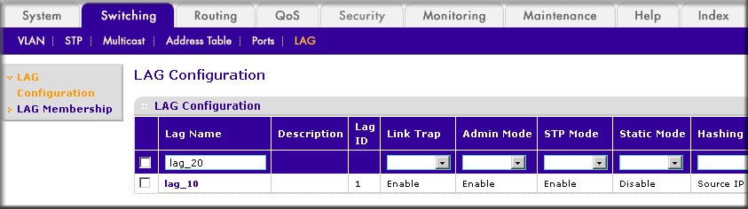 How Do I Create Two Link Aggregation Groups Lags Using The Web Interface On My Managed Switch